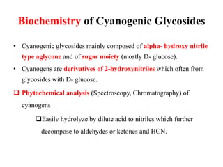 Cyanogenic glycosylates and glucosinolates in plant | PPTX