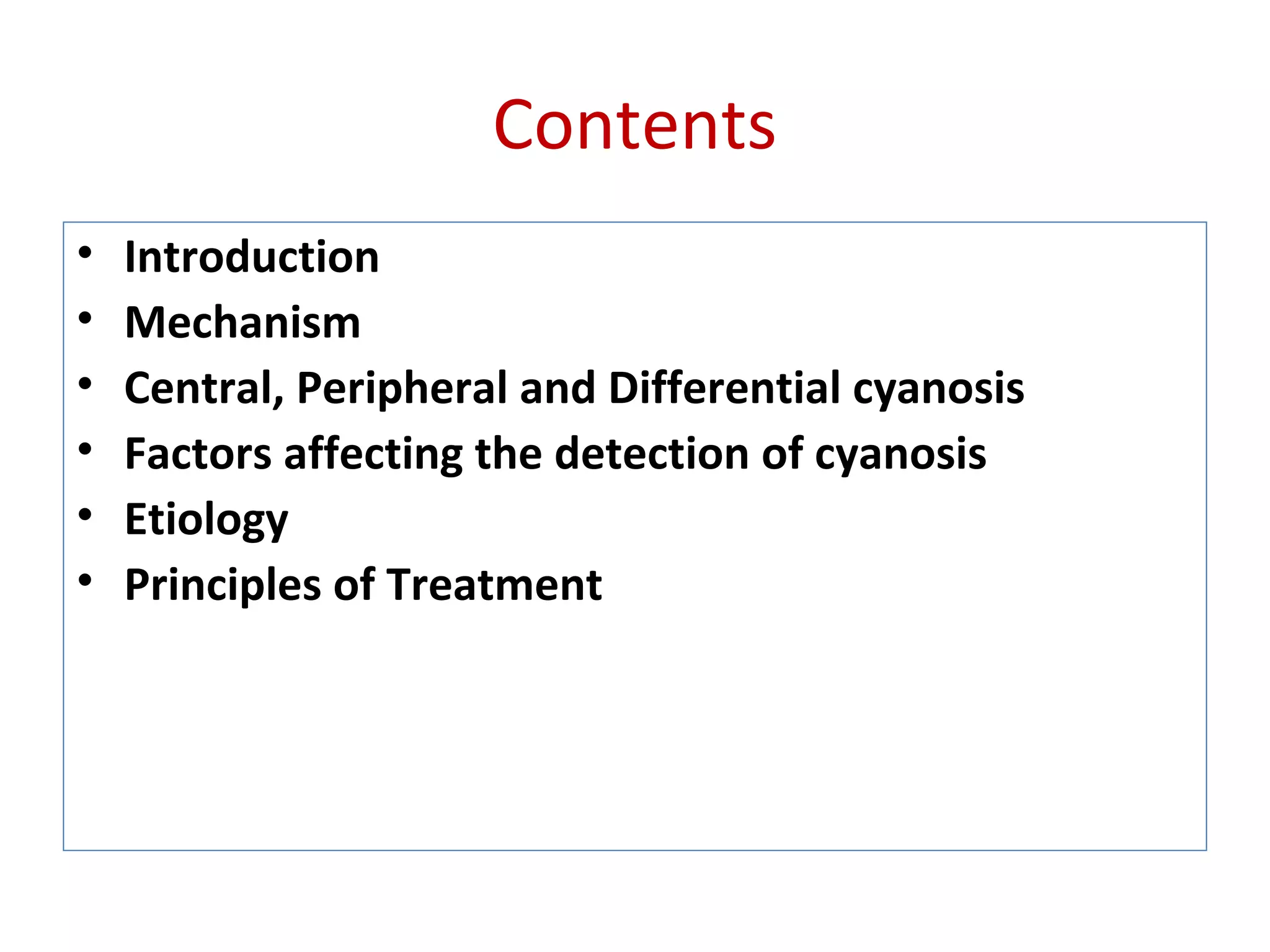 Cyanosis ppt by dr girish jain | PPT