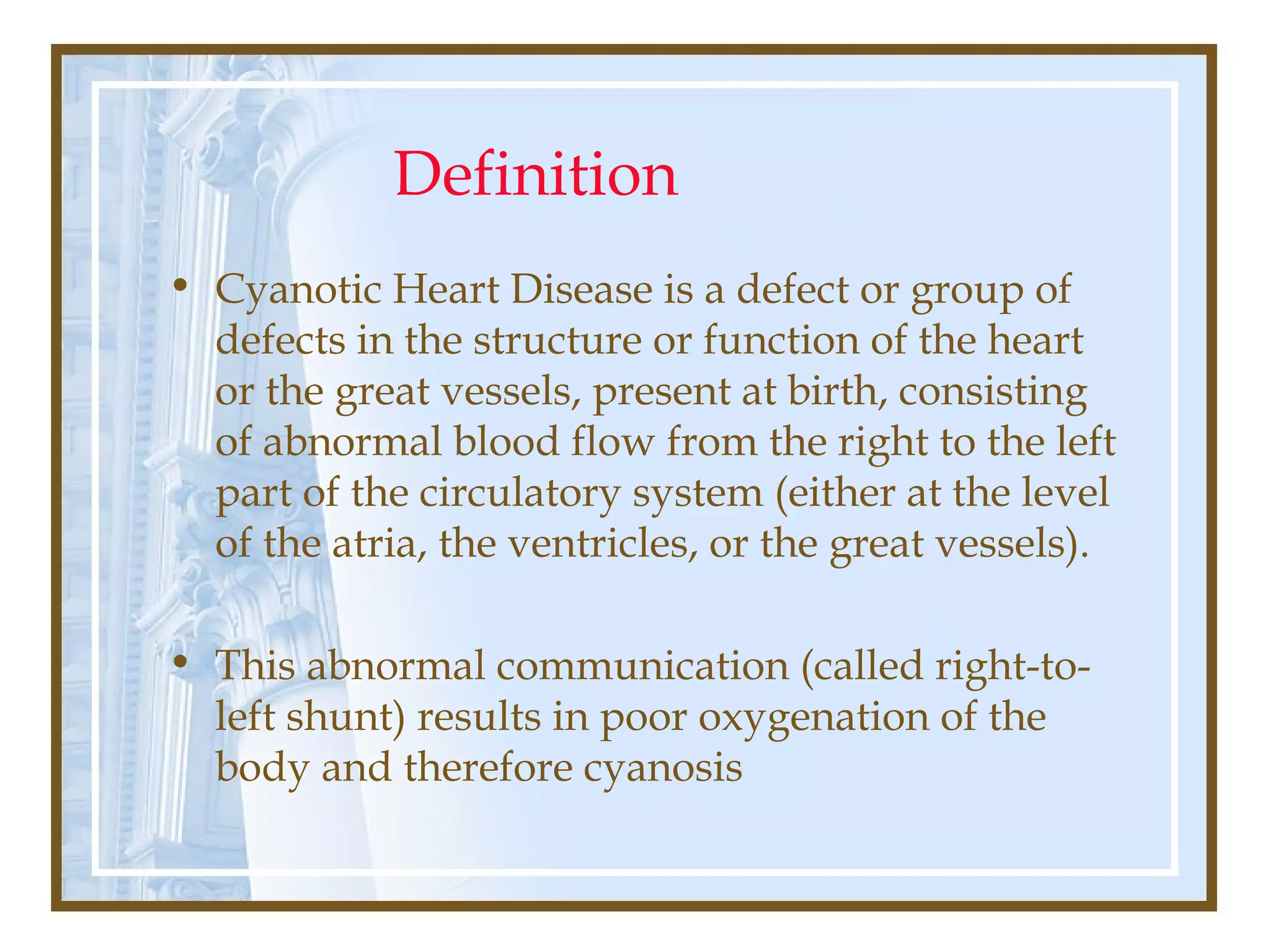 Cyanotic heart disease | PPS