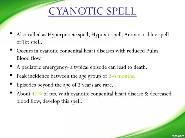 Cyanotic spell. | PPT