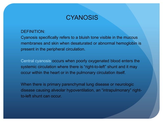 Cyanotic Spells | PPTX | Lung and Respiratory Health | Diseases and ...