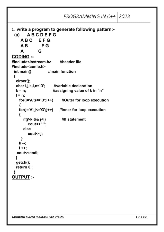 c++ practical Digvajiya collage Rajnandgaon | PDF