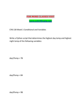 CYB 130 RANK Education Begins--cyb130rank.com