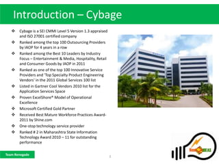 Cybage team renegade (mica-ii)_3rd_nov_2012 | PPTX