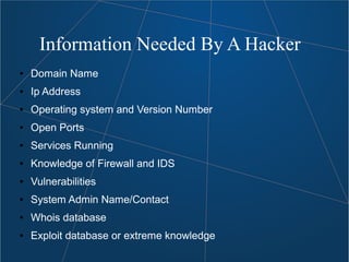 Introduction To Hacking | PPT
