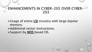 Cyber 205 architecture | PPTX