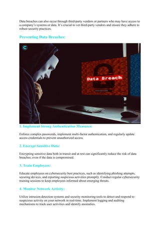 Safeguarding Your Business: Understanding, Preventing, and Responding to Data Breaches | PDF