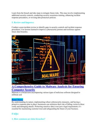 Safeguarding Your Business: Understanding, Preventing, and Responding to Data Breaches | PDF