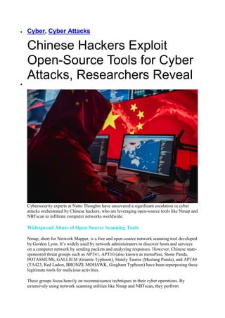 Chinese Hackers Exploit Tools: Researchers Reveal New Cyber | Cyber Pro ...