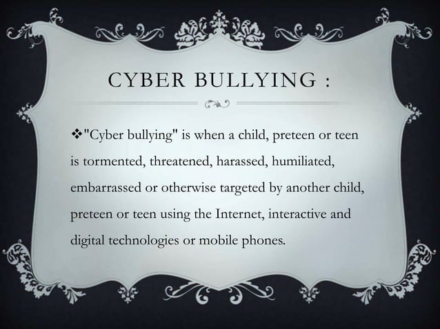 Cyber Bullying | PPTX
