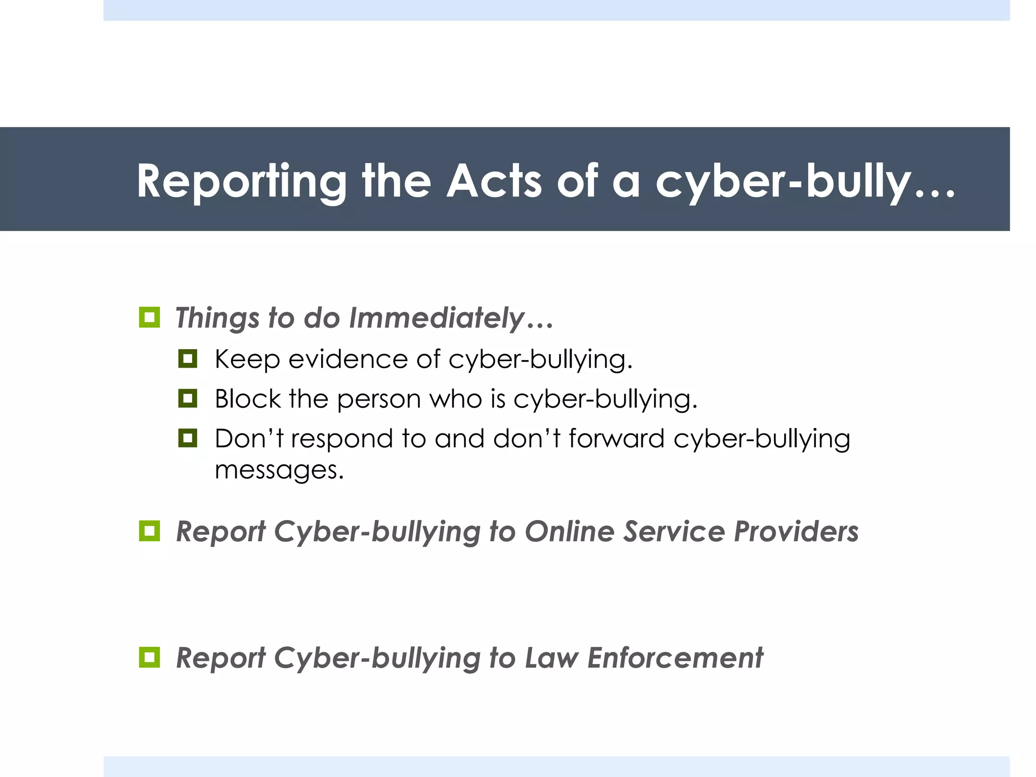 Cyber bullying presentation | PPTX