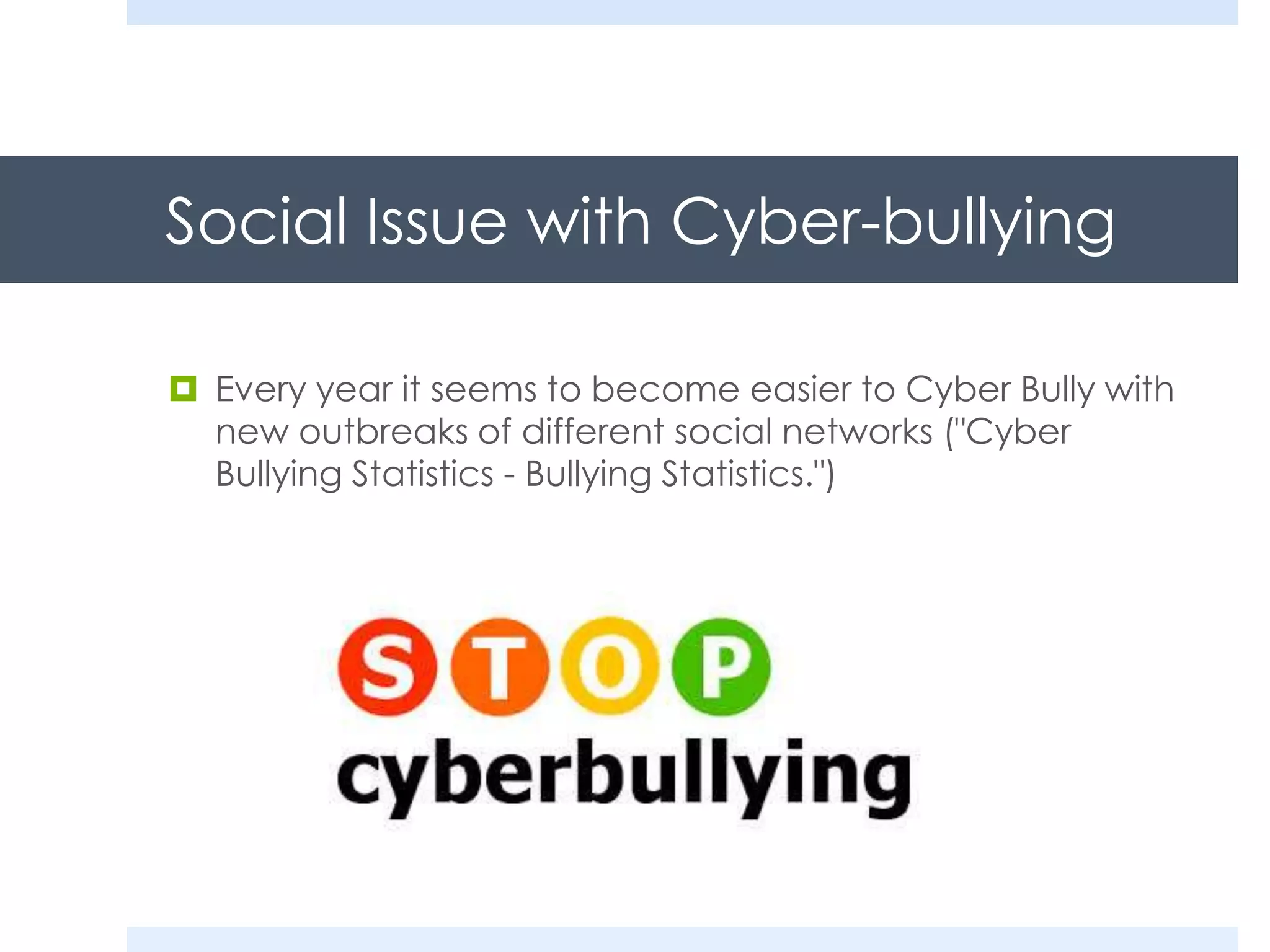 Cyber bullying presentation | PPTX