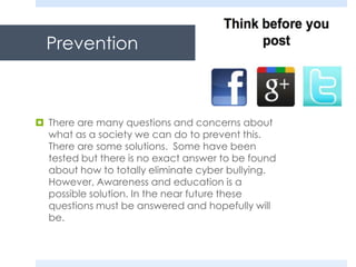Cyber bullying presentation | PPTX