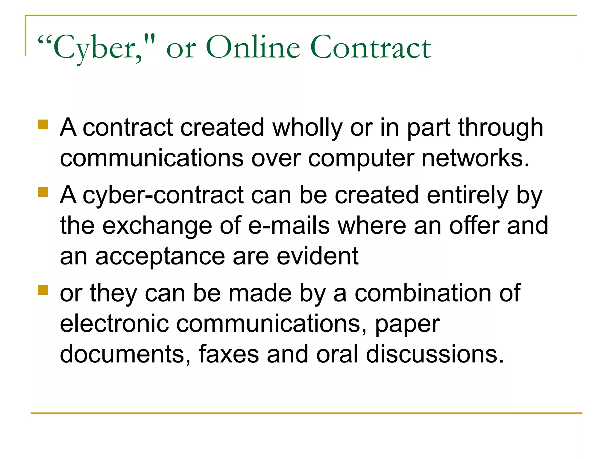 Cyber contract | PPT