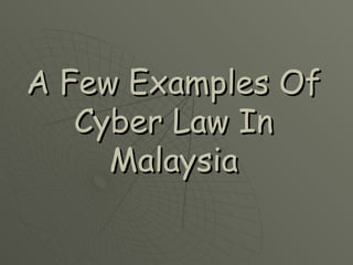 Cyber Law | PPT