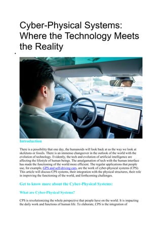 What is Cyber-physical Systems: Applications and Examples | CyberPro ...