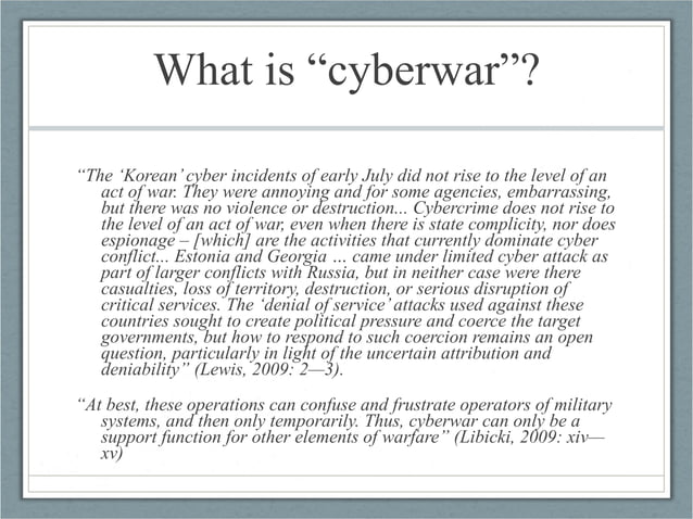 The cyber terrain | PPT | Information and Network Security | Computing