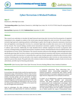 Cyber-Terrorism A Wicked Problem - Academic Strive | PDF