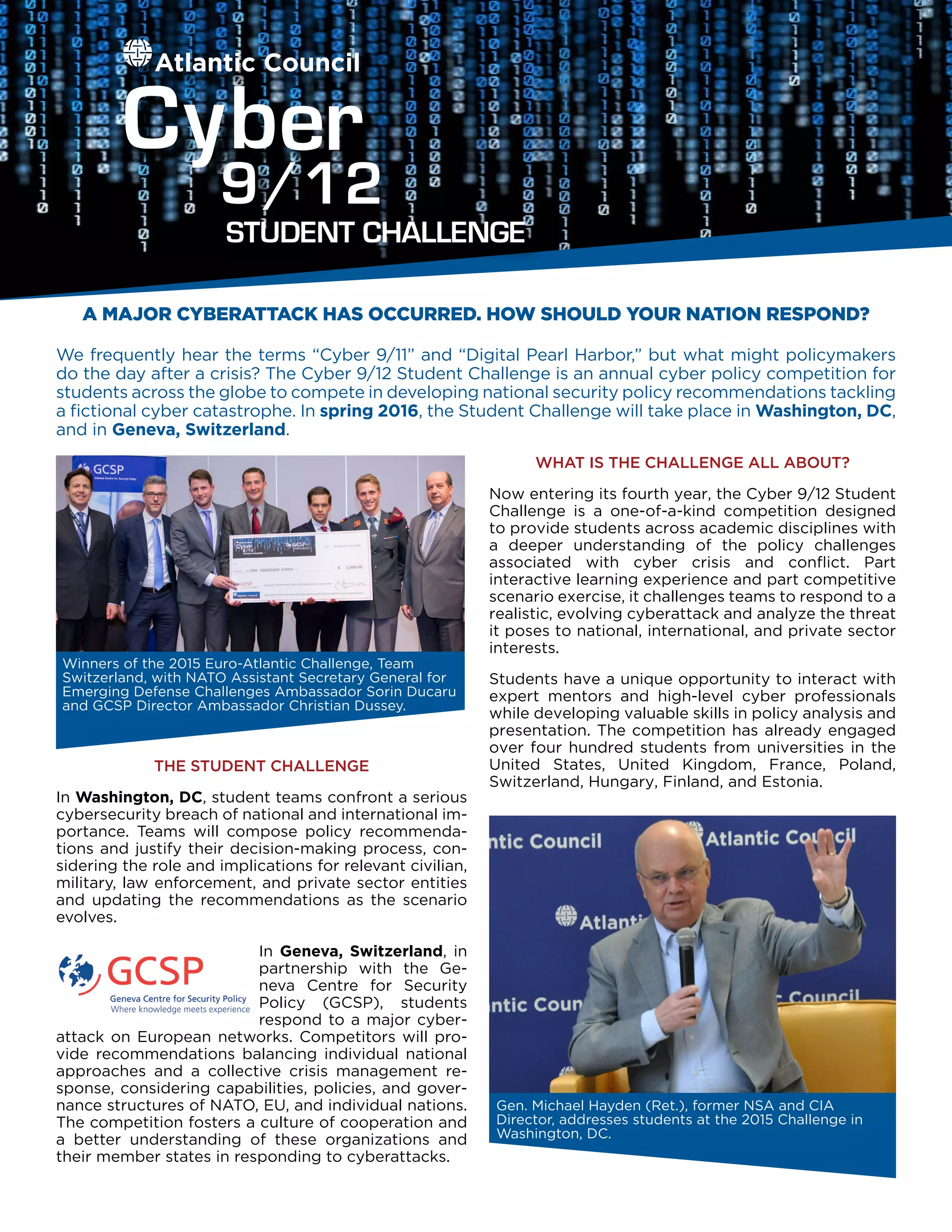 Cyber 9/12 Student Challenge General Information | PDF