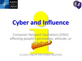 Cyber and influence | PPTX | Internet | Computing