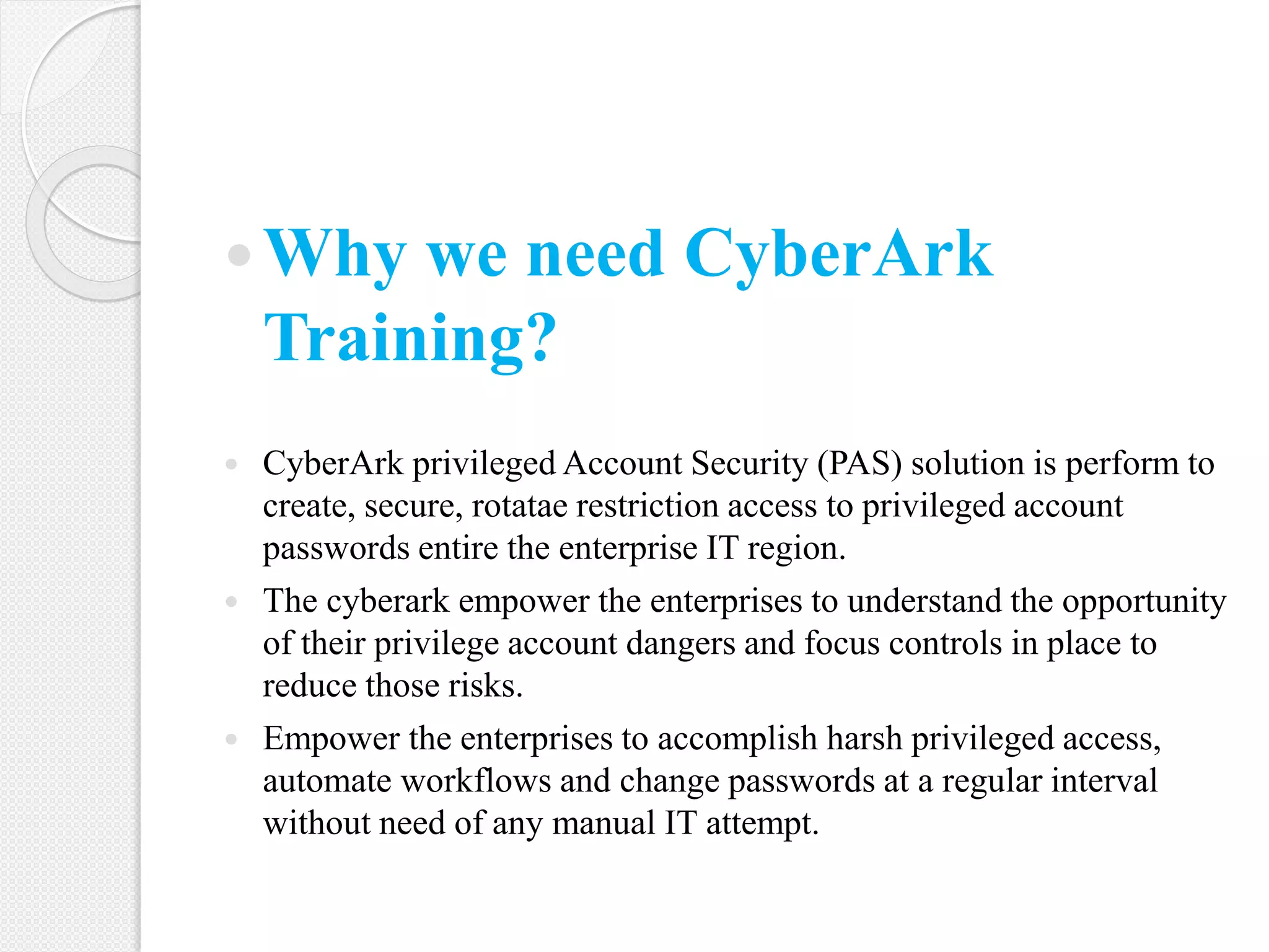 Cyberark training pdf | PDF
