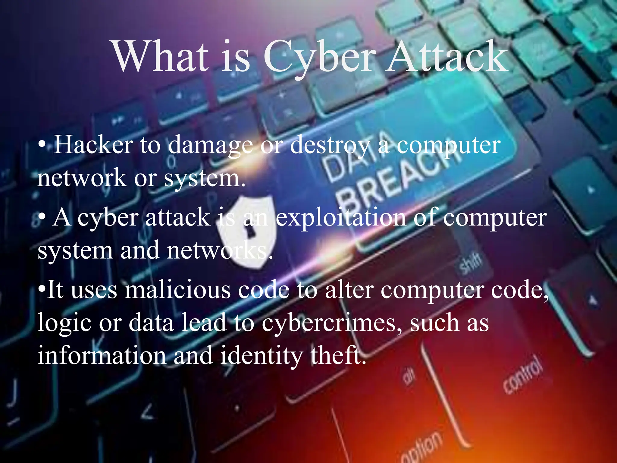 CYBER ATTACK PPT FOR Presentions and cyber | PPT