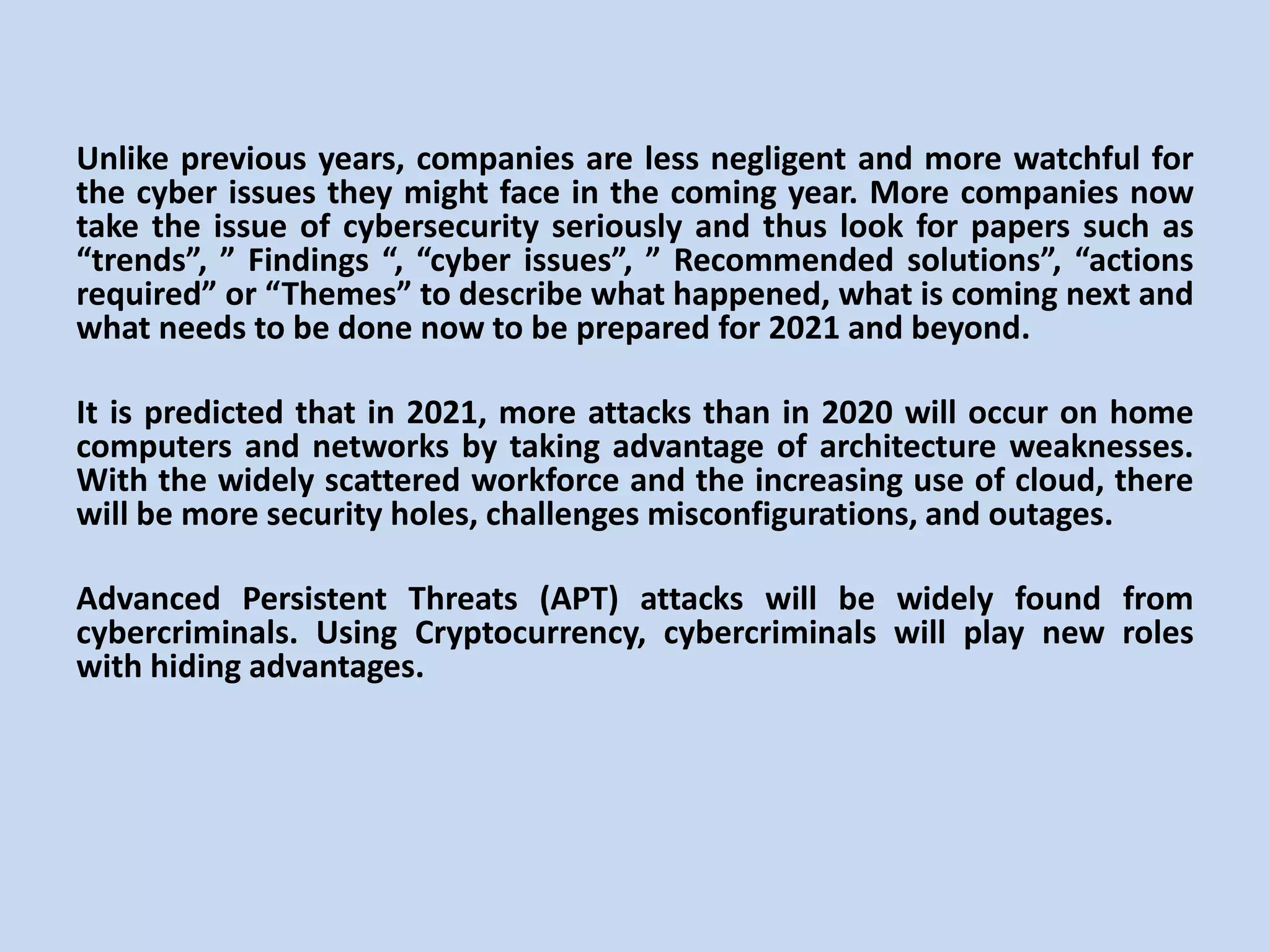 Cyber attacks in 2021 | PPT