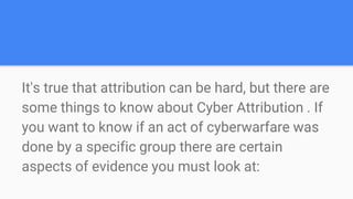 Cyber Attribution | PPTX | Internet Safety | Parenting