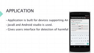CYBERBULLIYING DETECTION | PPTX
