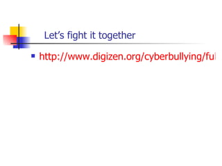 Cyberbullying - Wednesday Class - Presentation on Cyberbullying ...
