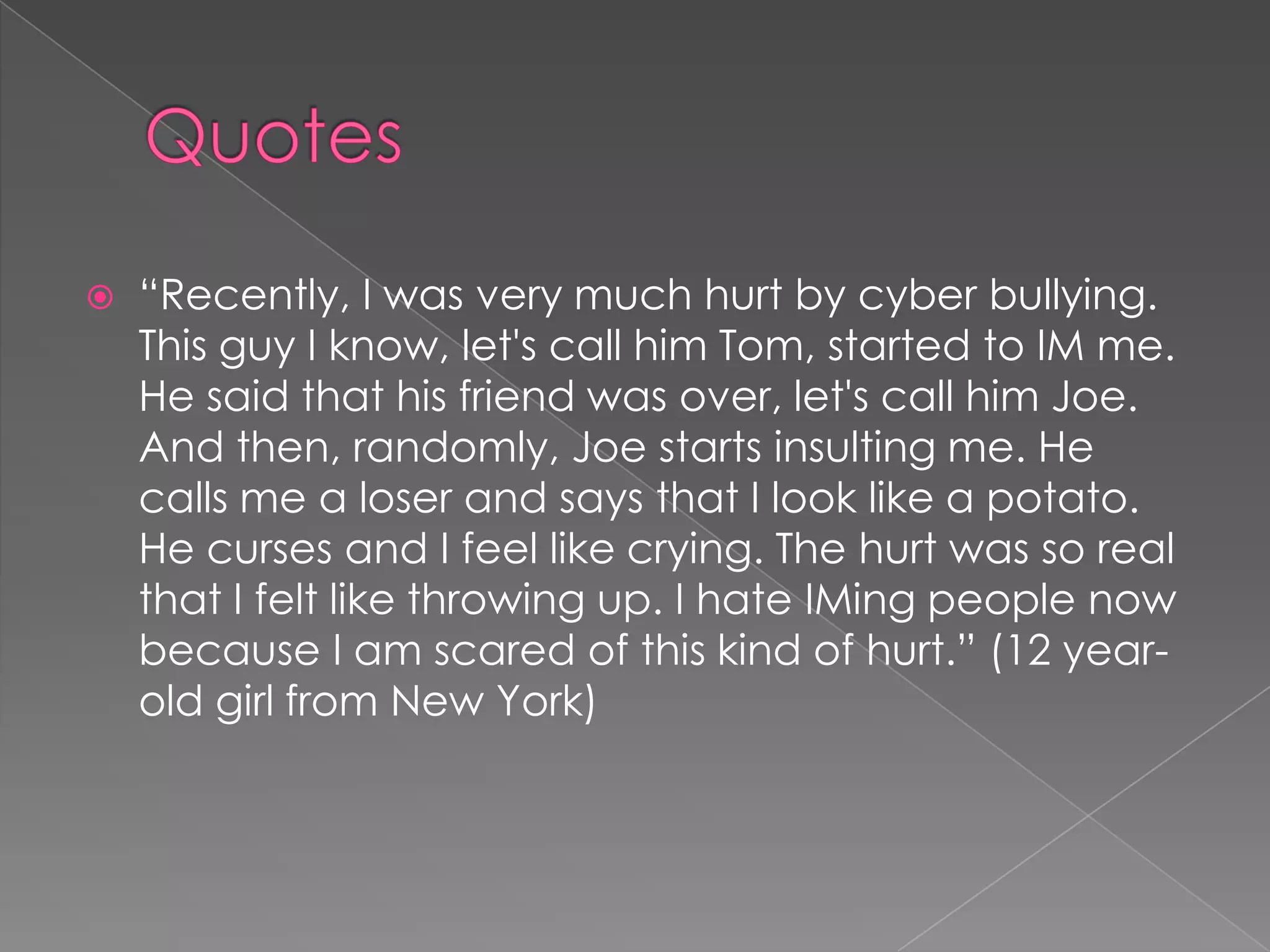 Cyber Bullying | PPTX