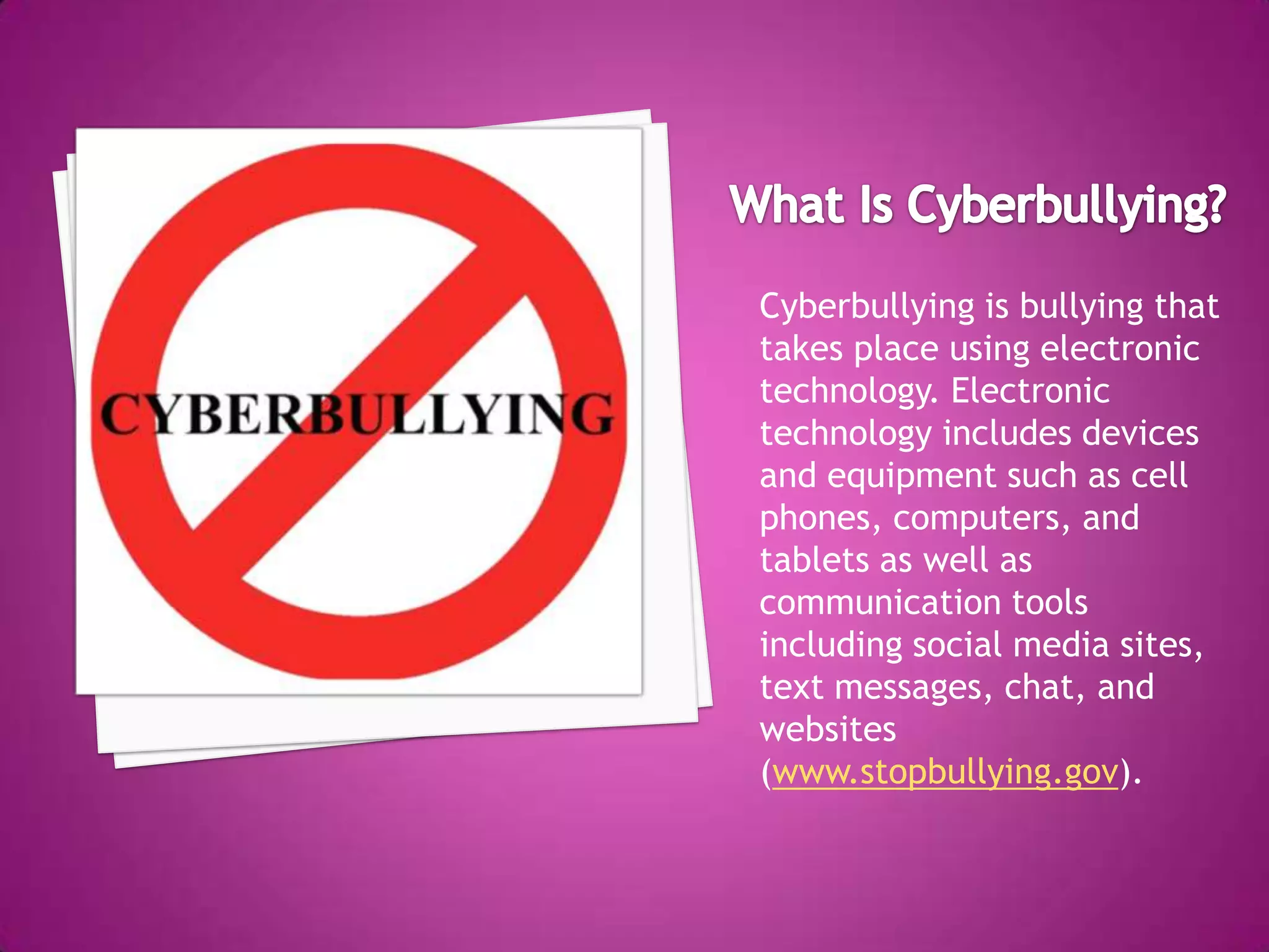 Cyberbullying- Assignment 8 | PPTX