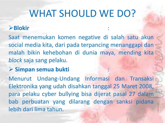Cyber bullying | PPTX