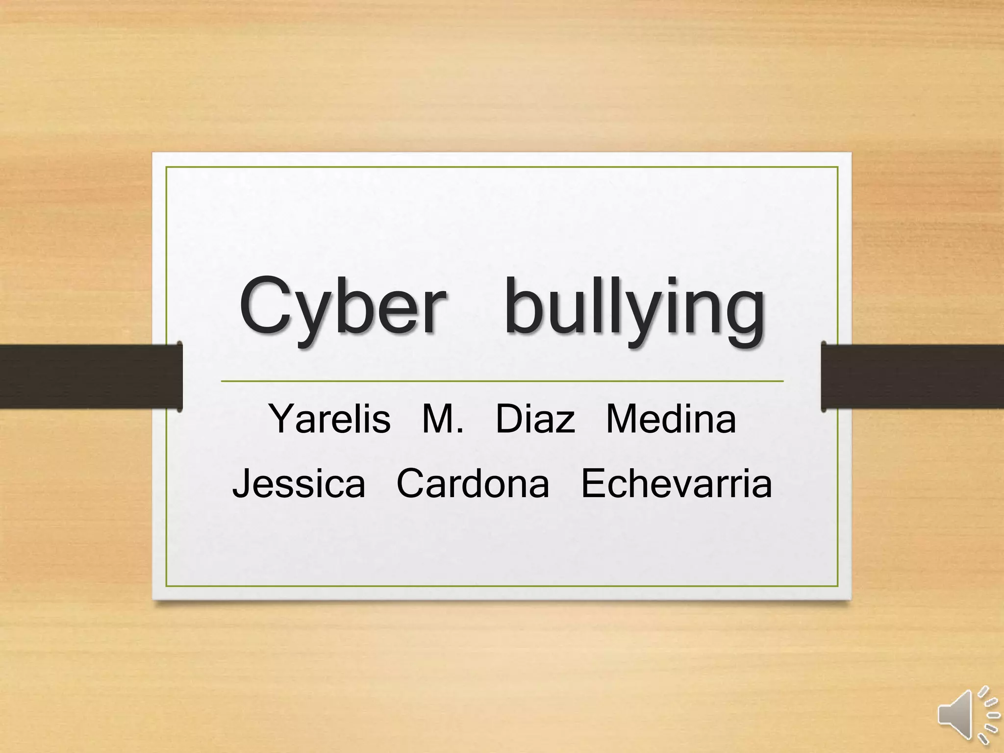 Cyber bullying | PPTX