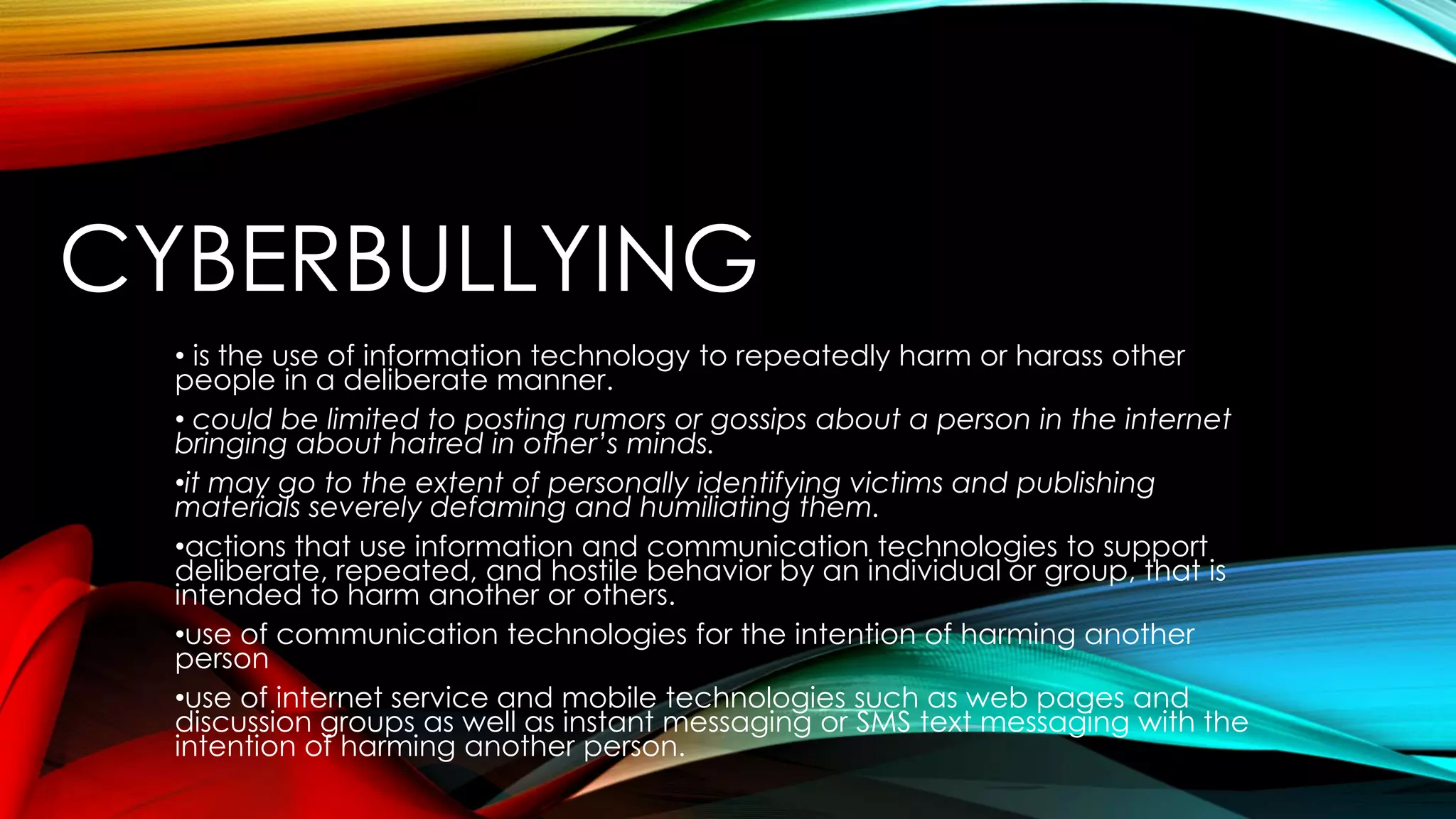 Cyber bullying | PPTX