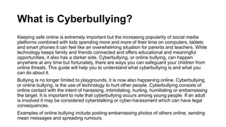 Cyberbullying Guide - Parents, Teachers & Children | PPTX