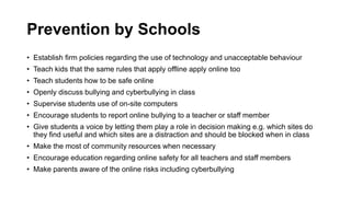 Cyberbullying Guide - Parents, Teachers & Children | PPTX