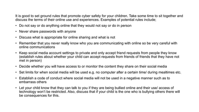 Cyberbullying Guide - Parents, Teachers & Children | PPT