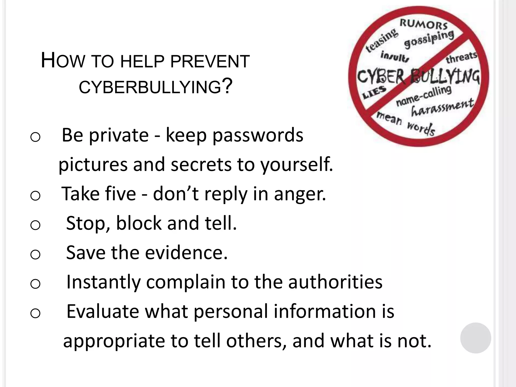 Cyber bullying | PPTX