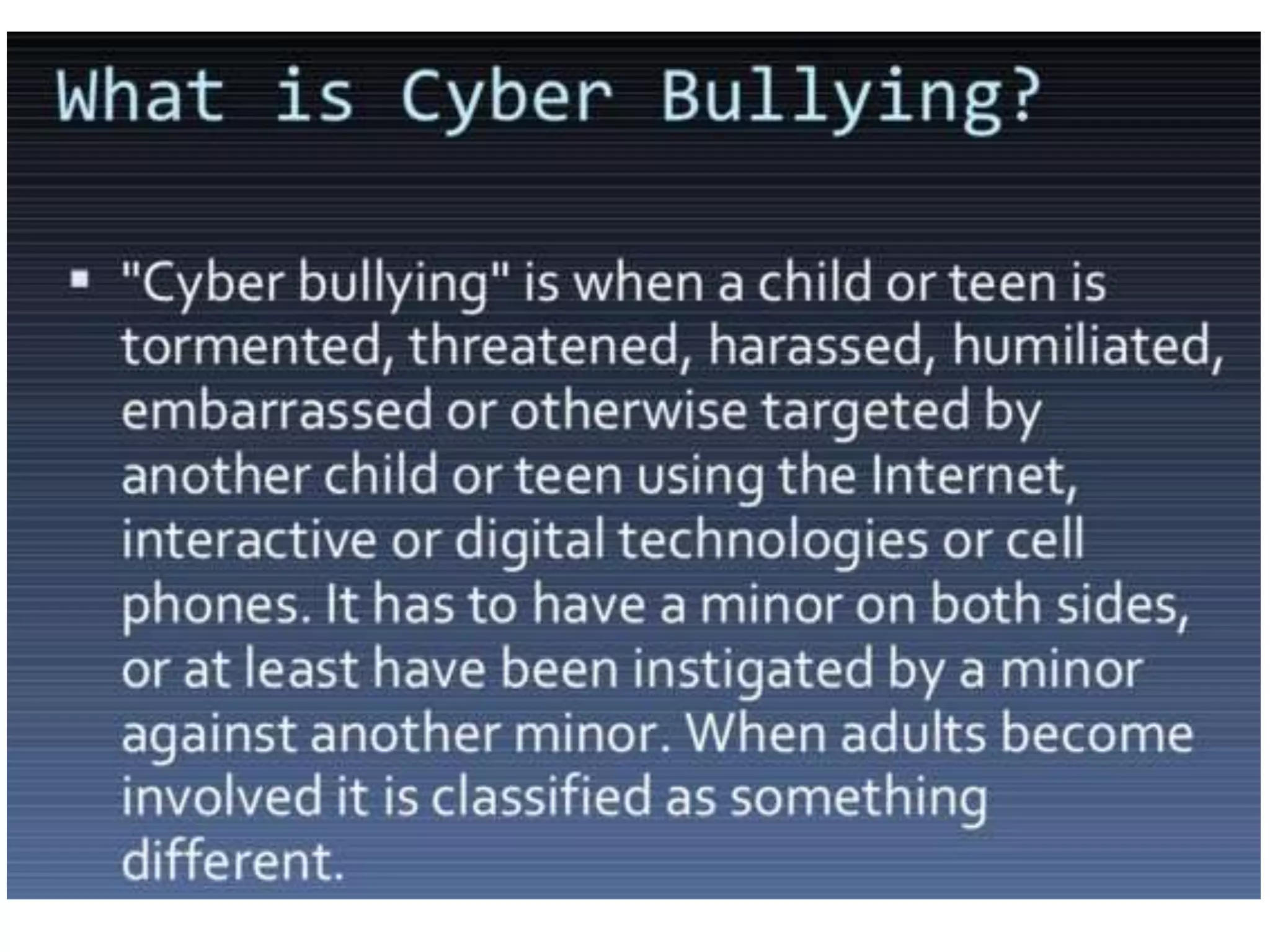 Cyber bullying | PPTX