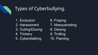 Cyberbullying .................................... | PPTX