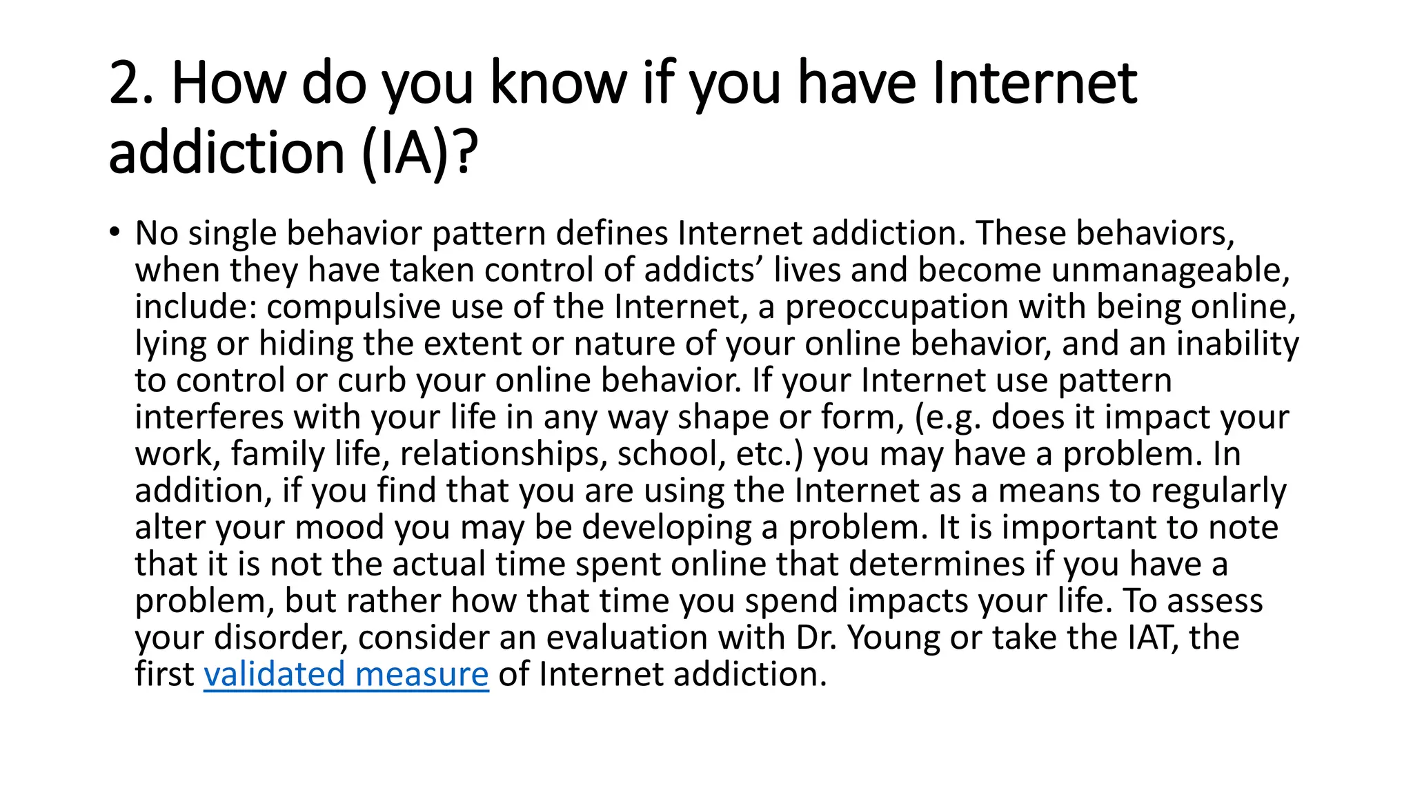 Cyberbullying and internent addiction | PPTX