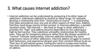 Cyberbullying and internent addiction | PPTX