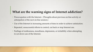 Cyber bullying and internet addiction | PPTX
