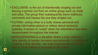Cyber bullying arcenal and ayco (1) | PPT