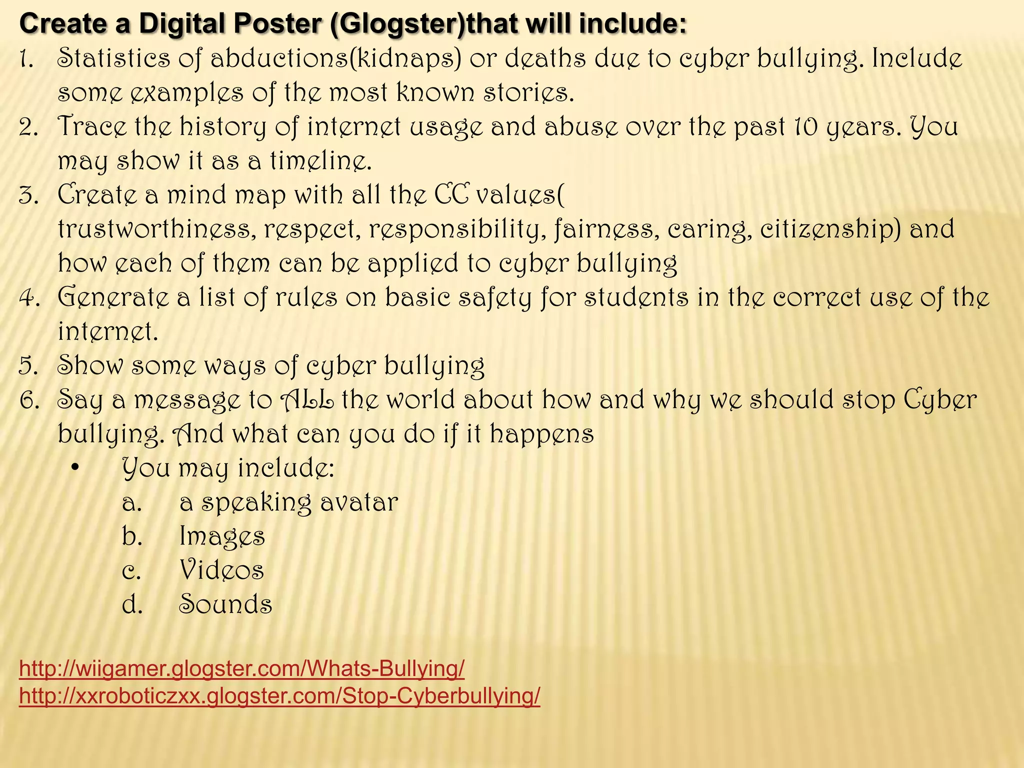 Cyberbullying assignment | POTX