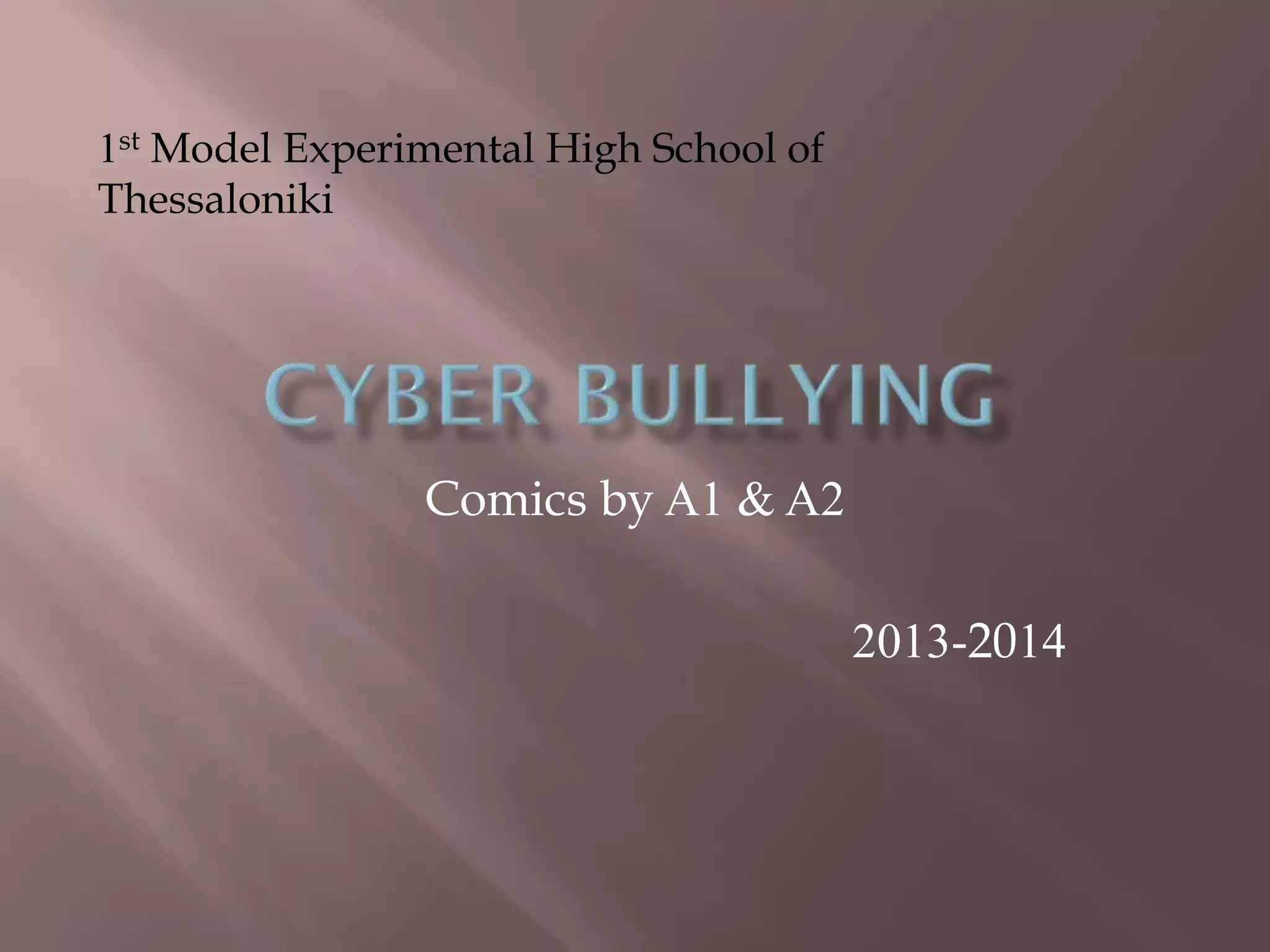 Cyber bullying comics | PPTX