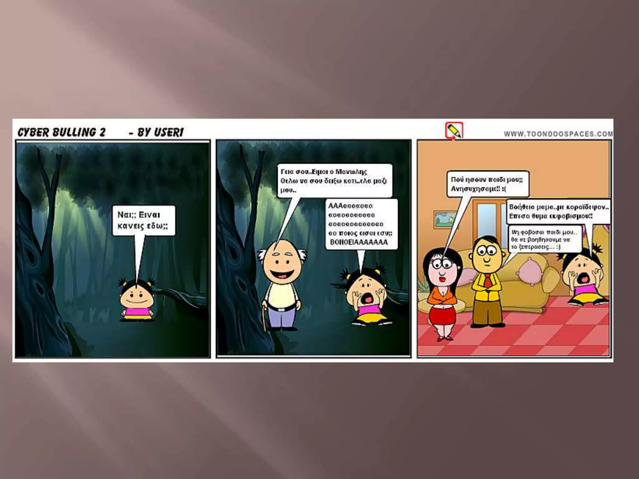 Cyber bullying comics | PPTX