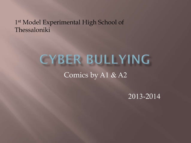 Cyber bullying comics | PPT