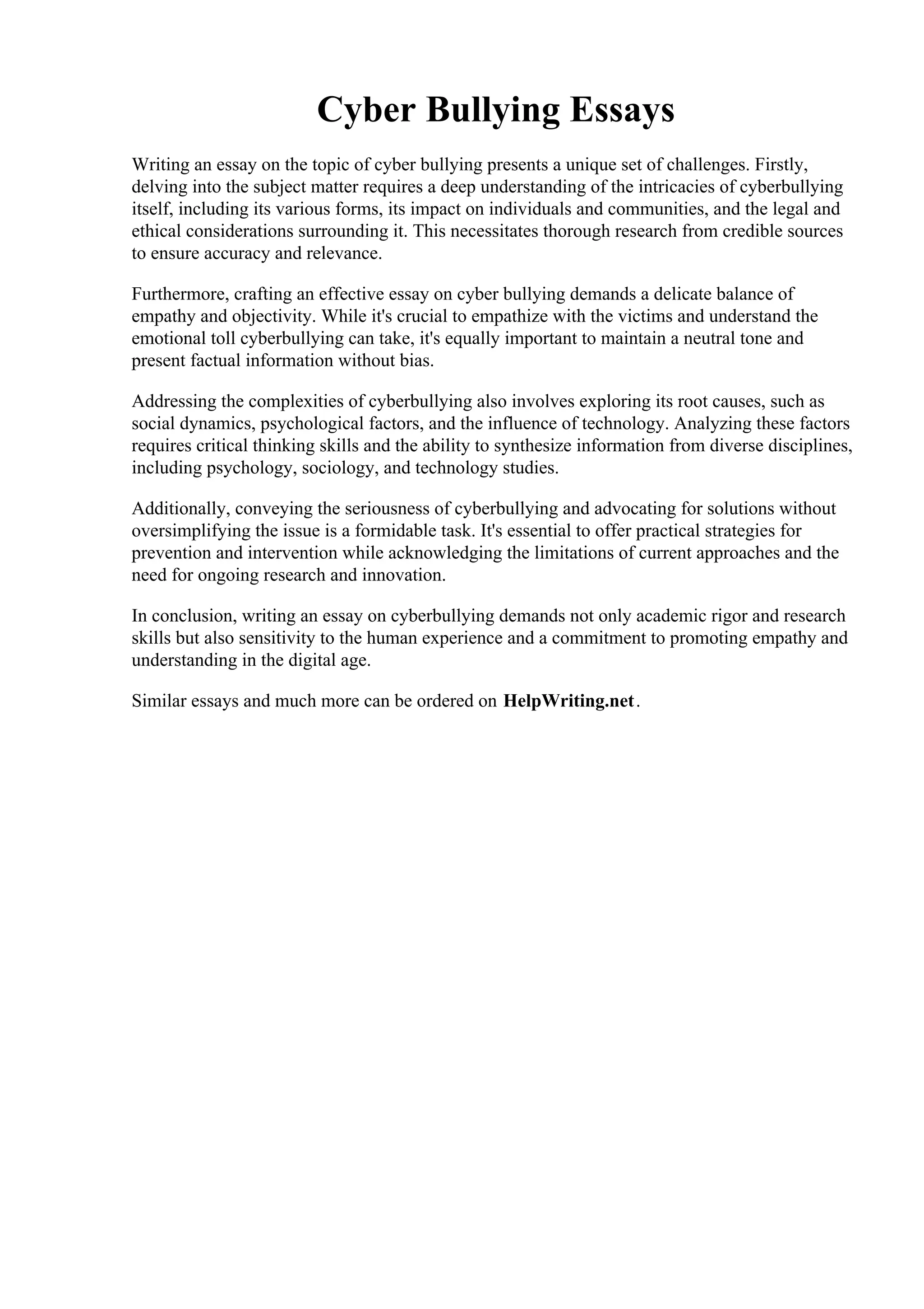 Cyber Bullying Essays.pdf